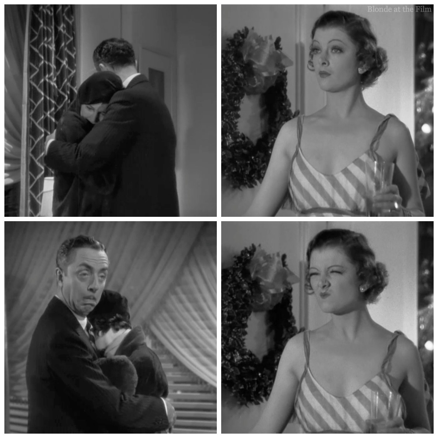 Thin Man Powell Loy embrace reaction – The Blonde at the Film
