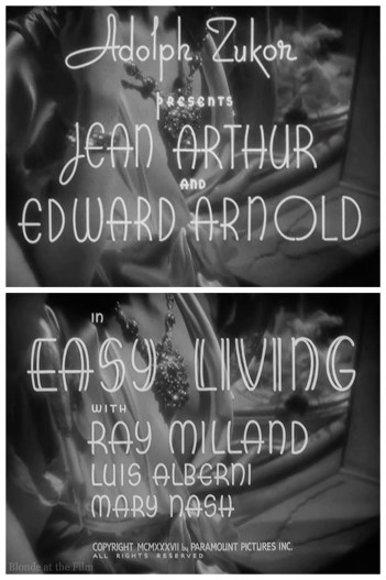 Easy Living (1937) – The Blonde at the Film