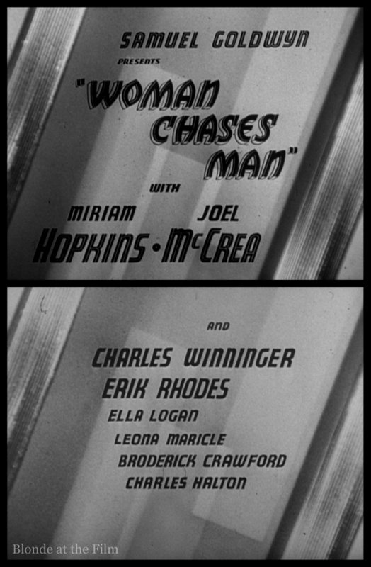 Woman Chases Man (1937) – The Blonde at the Film